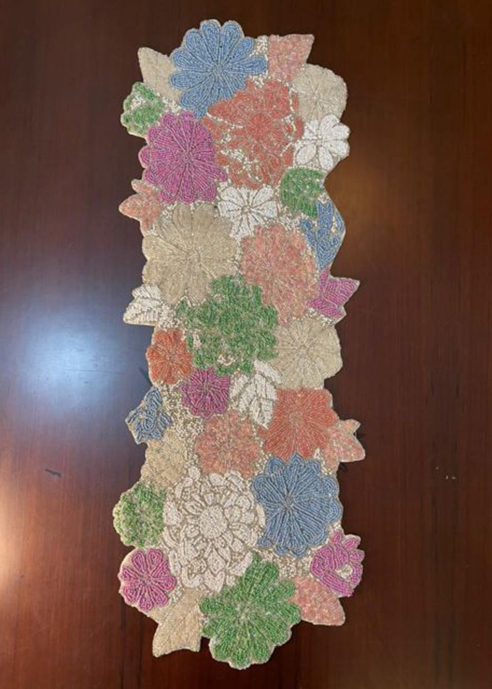 Get Pastel Floral Beded Table Runner at ₹ 1850 | LBB Shop