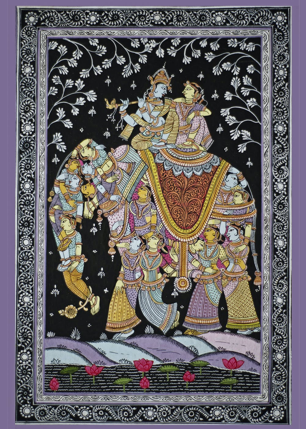 Get Pattachitra Painting Lord Krishna/Murlidhara on Kandarp Elephant at ...