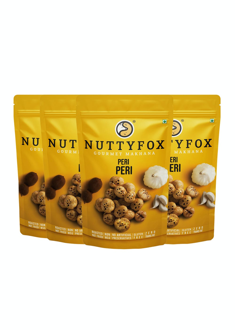 Get Peri Peri Gourmet Makhana - Pack of 4 (320g) at ₹ 610 | LBB Shop