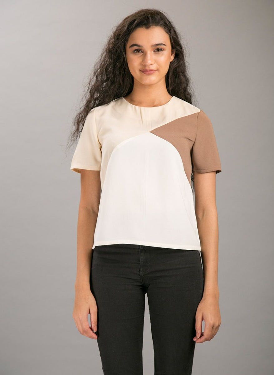 Get Three Way Colour Block Top at ₹ 1499 | LBB Shop