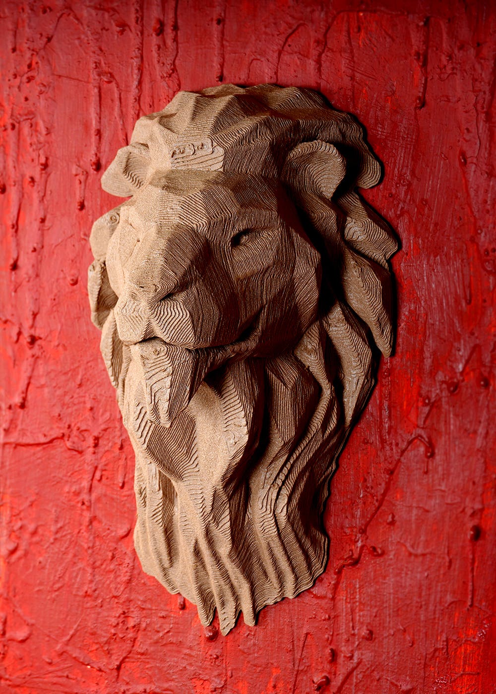 Get Wooden Lion Face Wall Decor at ₹ 3022 | LBB Shop