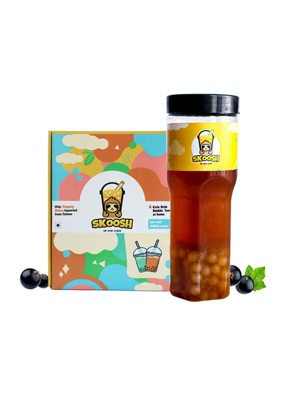 Get Premium Blackcurrant Iced Tea Kit with Lemon Popping Bobas - DIY ...