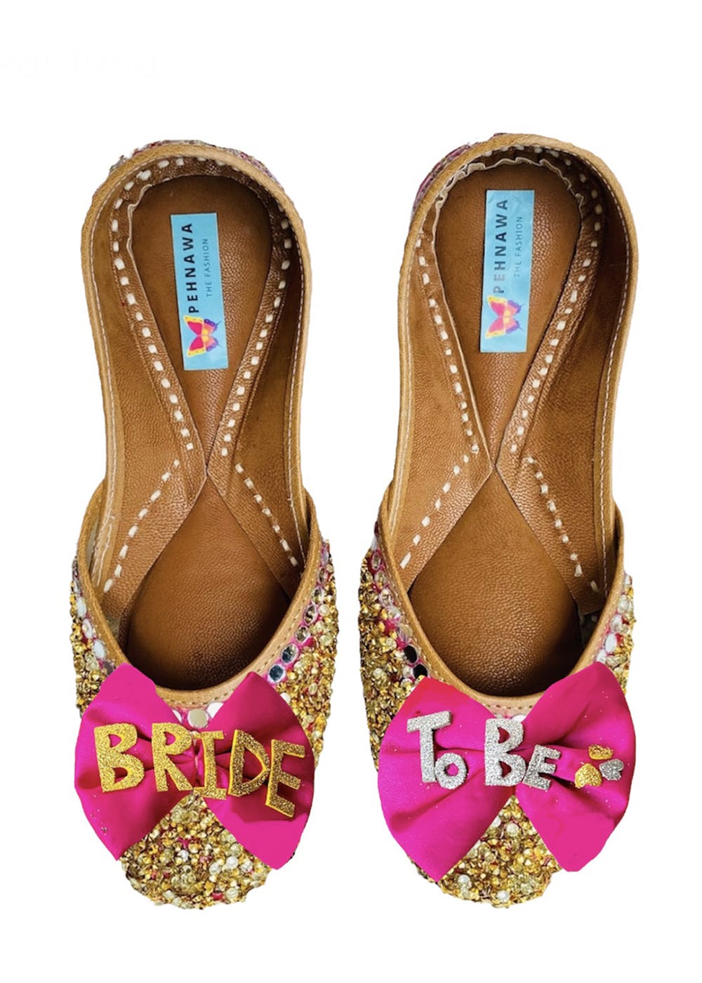 Get Mirror Embellished Bride To Be Juttis at ₹ 2999 | LBB Shop
