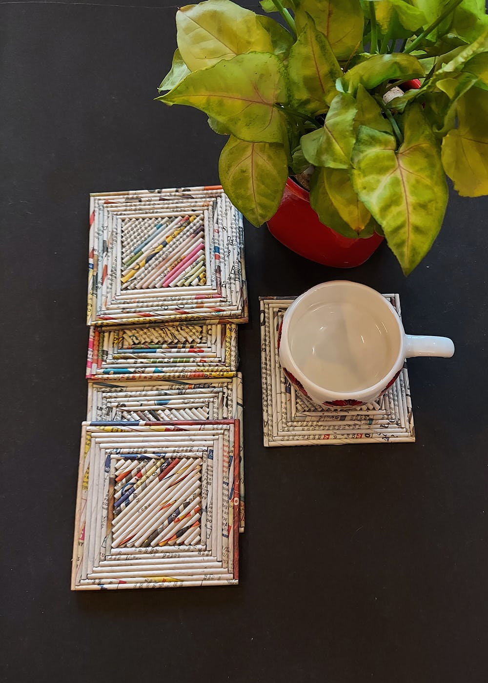 Get Recycled Paper Square Coaster- Set of 6 at ₹ 650 | LBB Shop