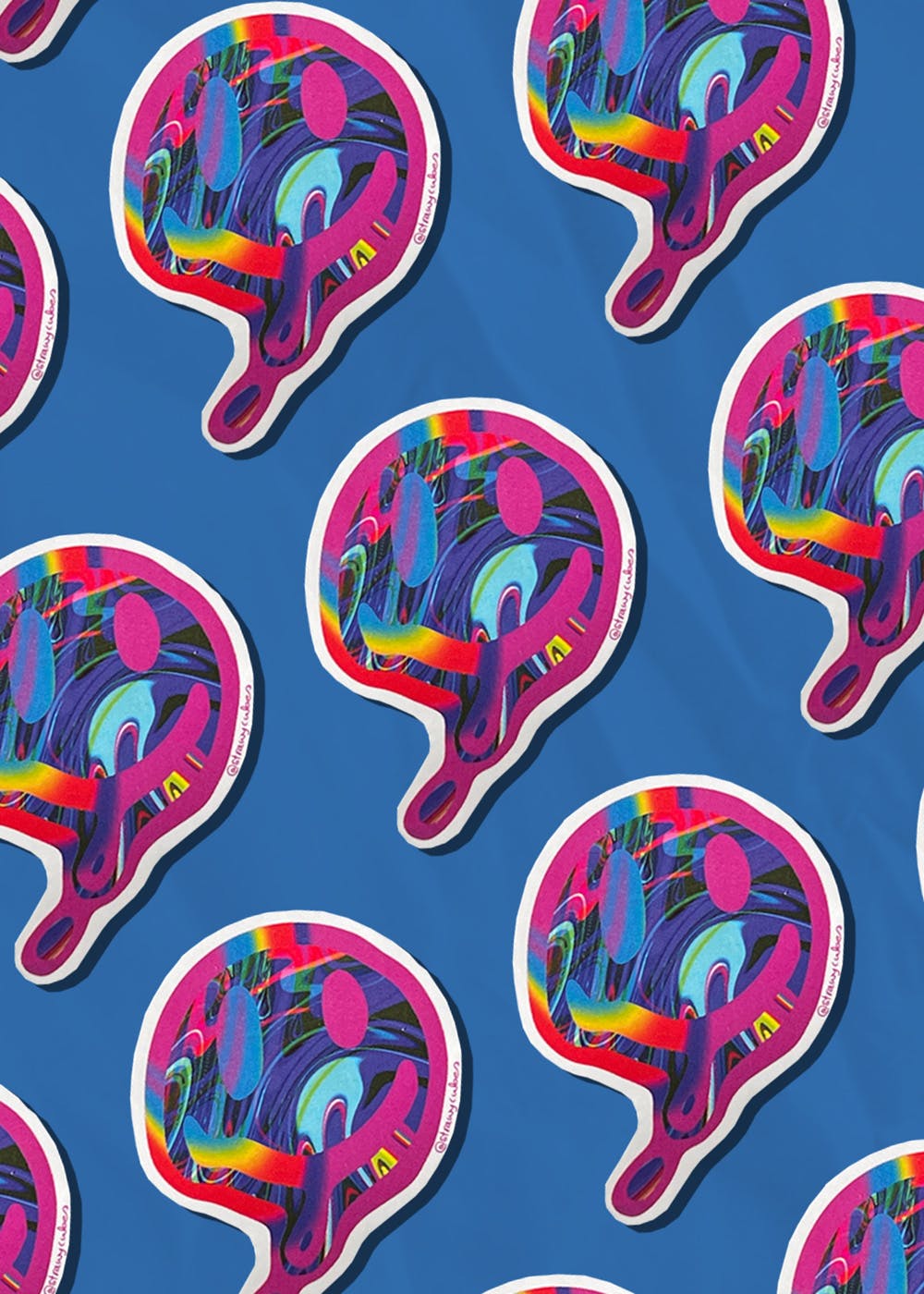 Get Drippy Pink Smiley Sticker at ₹ 36 | LBB Shop