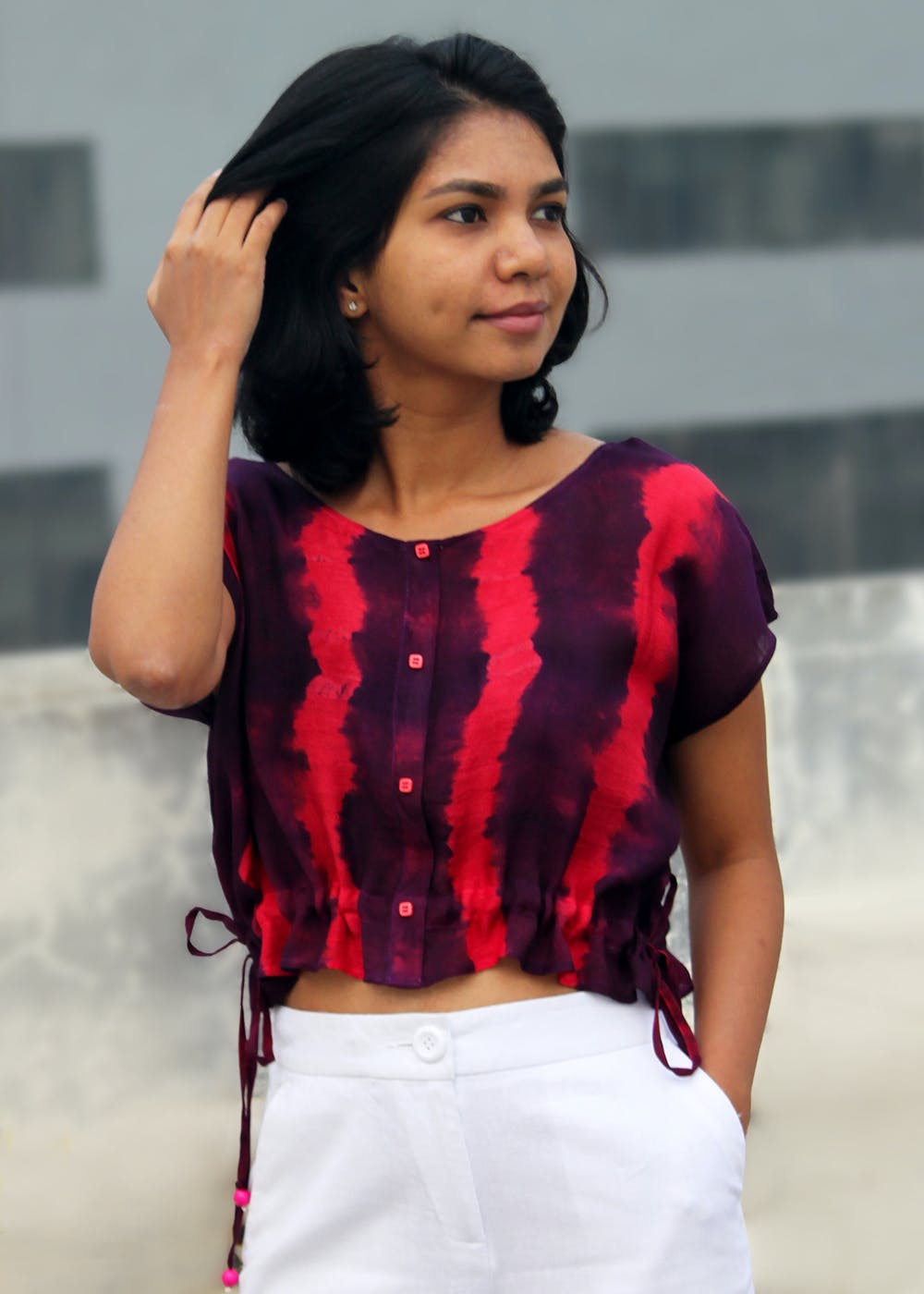Get Pink & Violet Tie-Dye Crop Top at ₹ 1450 | LBB Shop