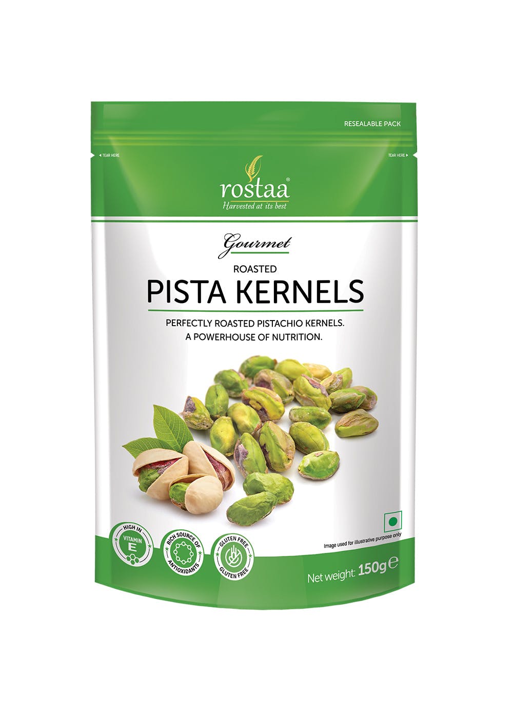 Get Rostaa Premium Roasted Pistachio Kernel - 150 Gm at ₹ 695 | LBB Shop