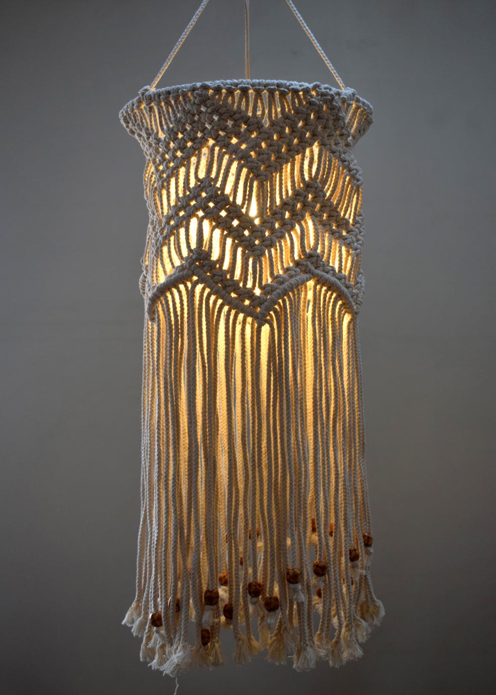 Get Chevron Pattern Macrame Ceiling Lamp at ₹ 1715 | LBB Shop