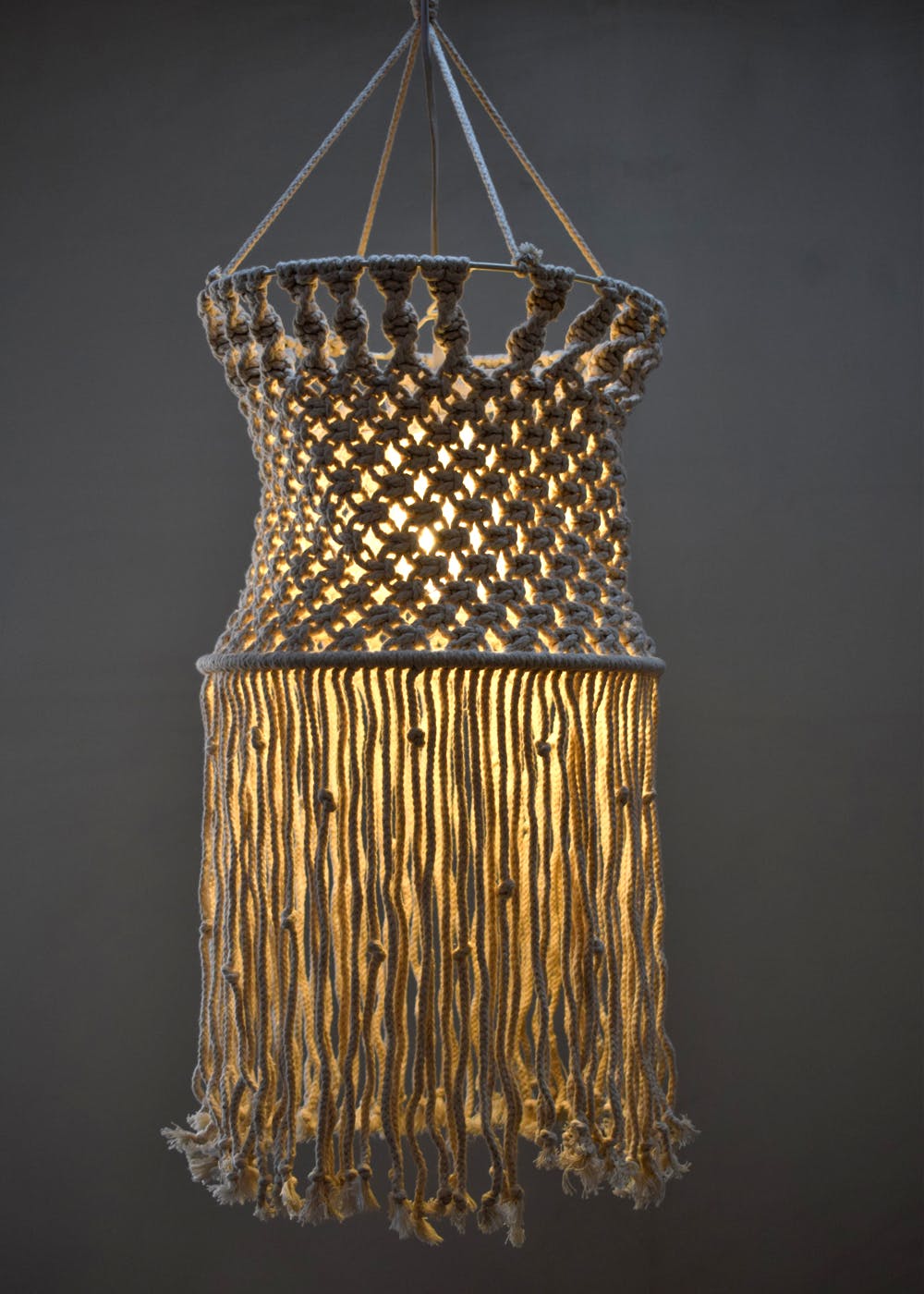 Get Retro Macrame Pattern Ceiling Lamp at ₹ 1495 | LBB Shop