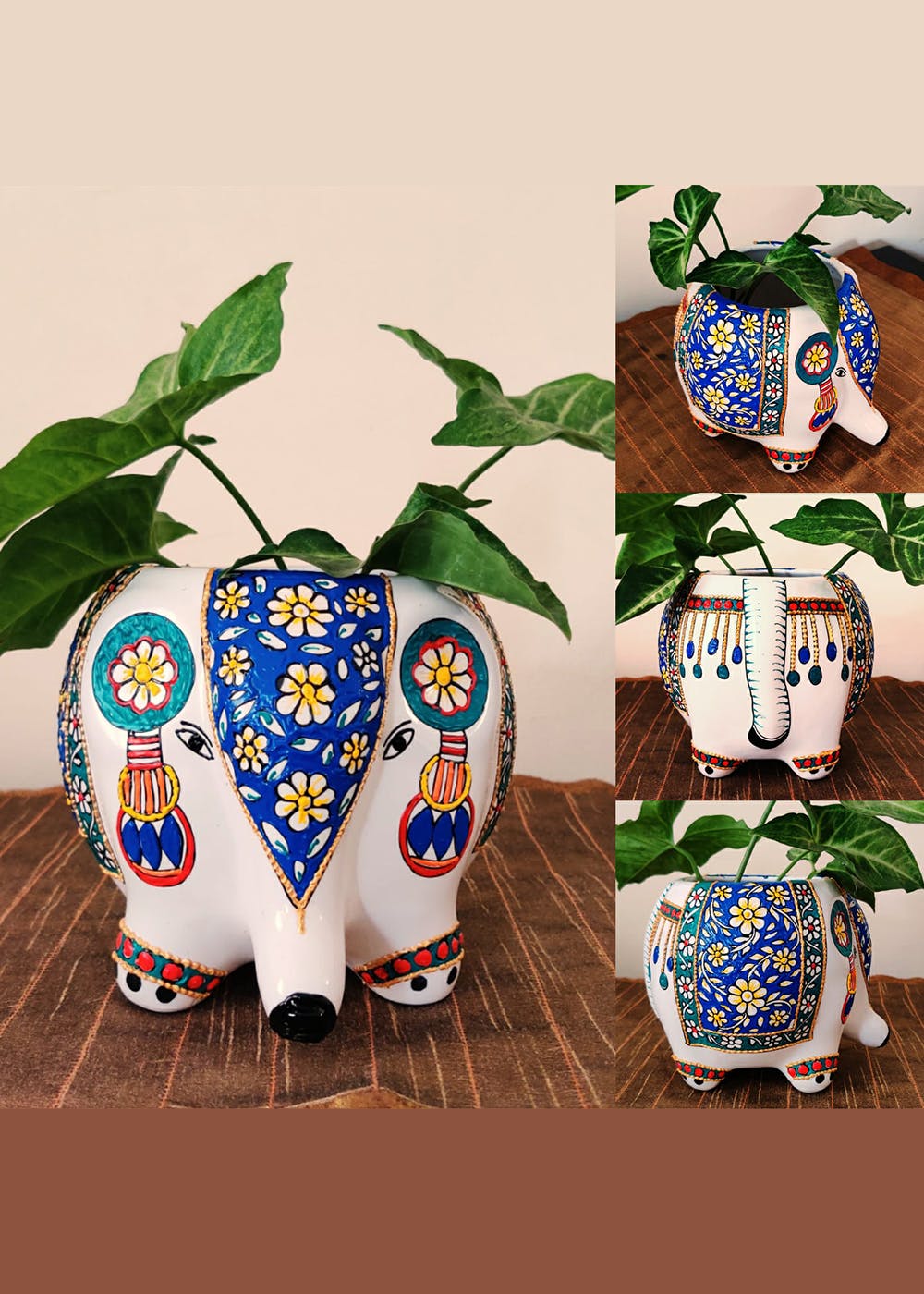 Get Blue Mysore Elephant Planter at ₹ 1300 | LBB Shop