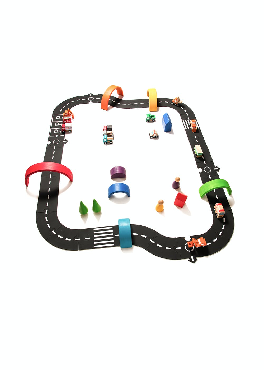 Get Flexible Rubber Road Track (Set of 24 Pieces) at ₹ 1499 | LBB Shop