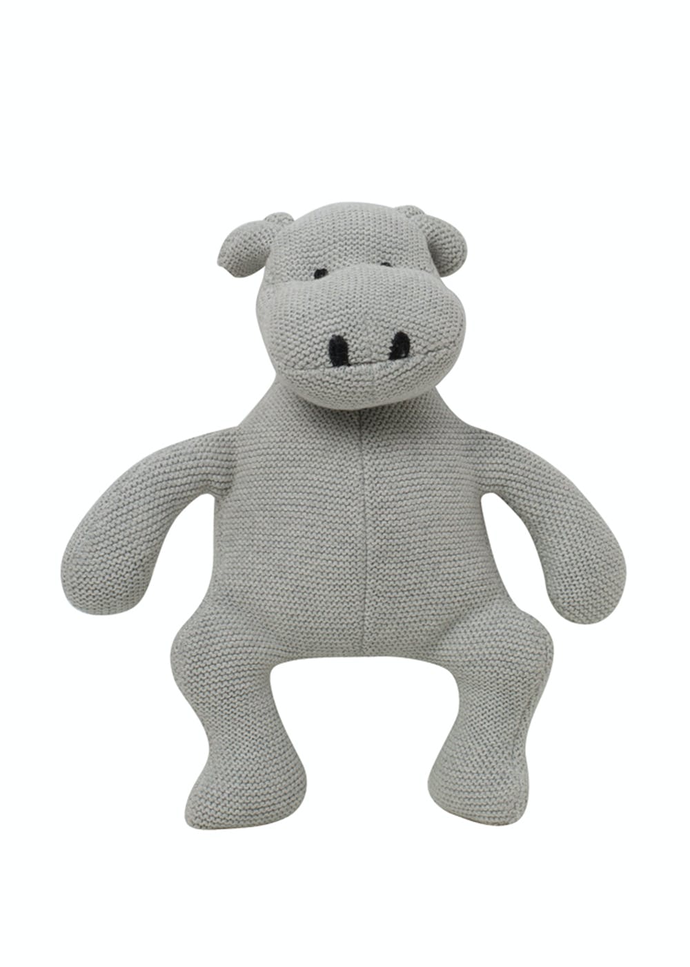 Get Baby Hippo - Vanilla Grey Melange Color Cotton Knitted Stuffed Toy ...
