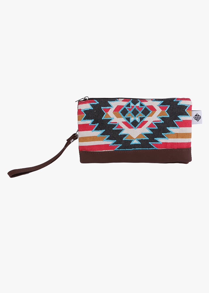 Get Blue Detail Aztec Print Pouch at ₹ 299 | LBB Shop