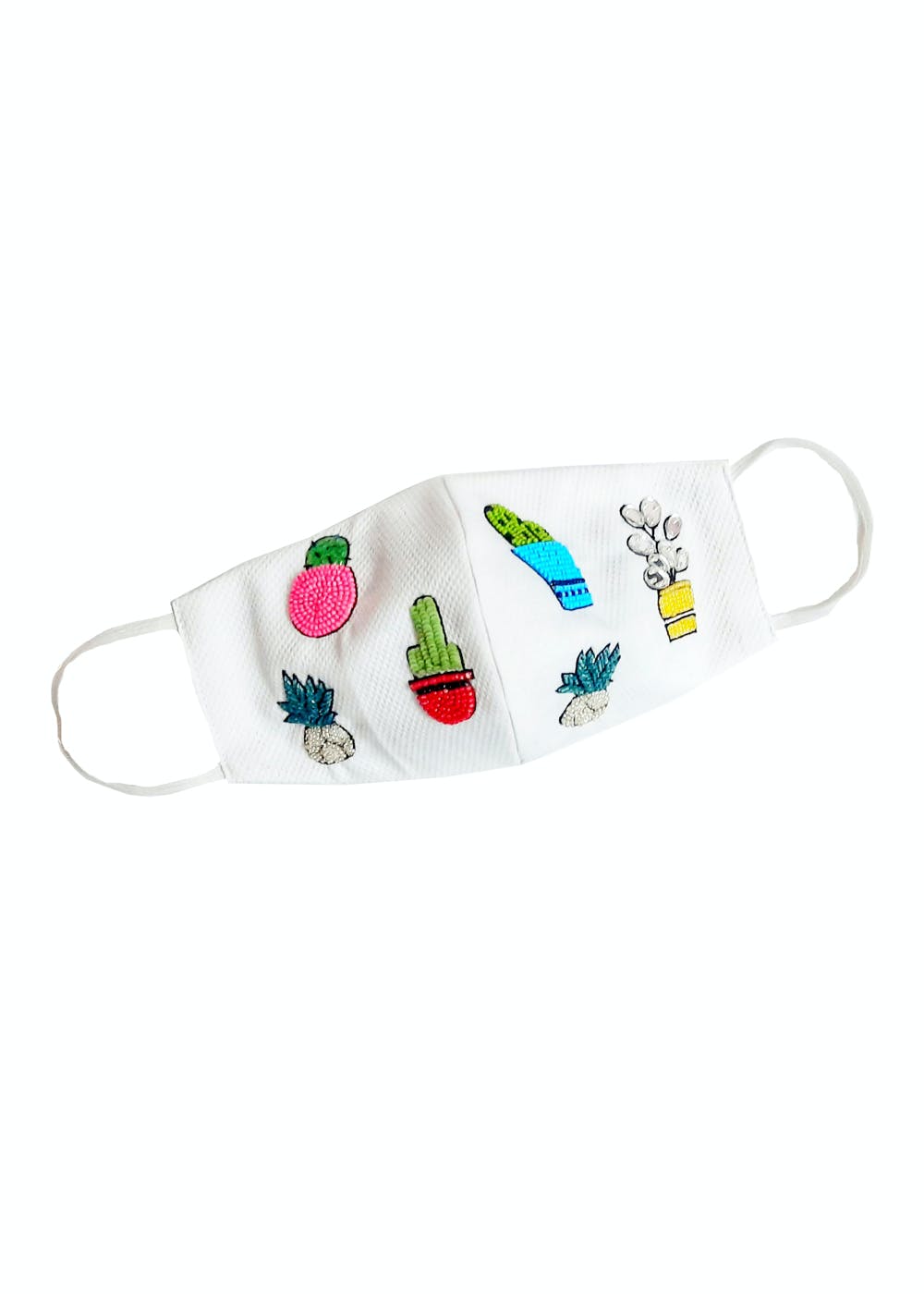 Get Multi Cacti & plant Embroidered Mask at ₹ 899 | LBB Shop