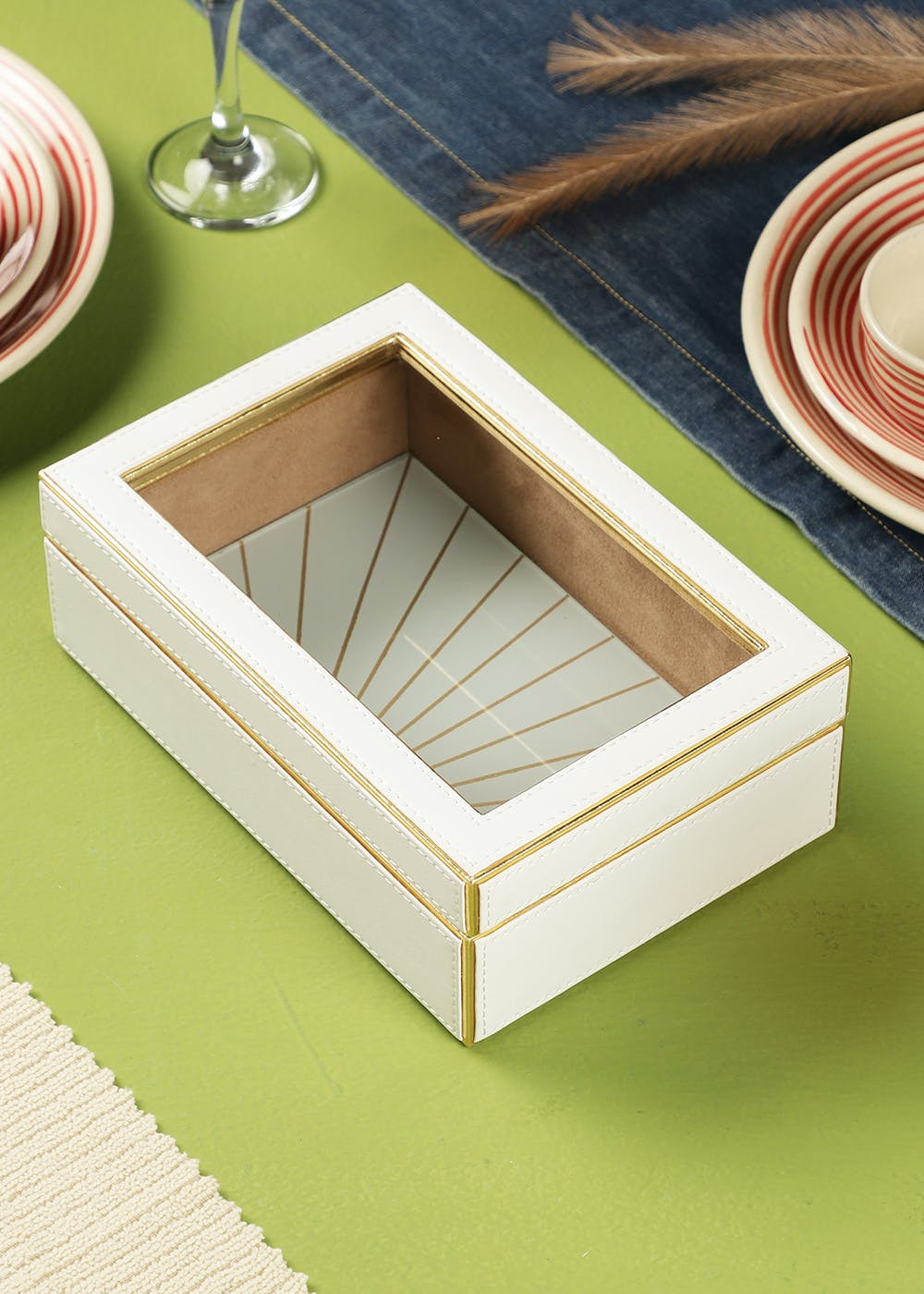 Get Sun White Decorative Storage Box at ₹ 999 | LBB Shop