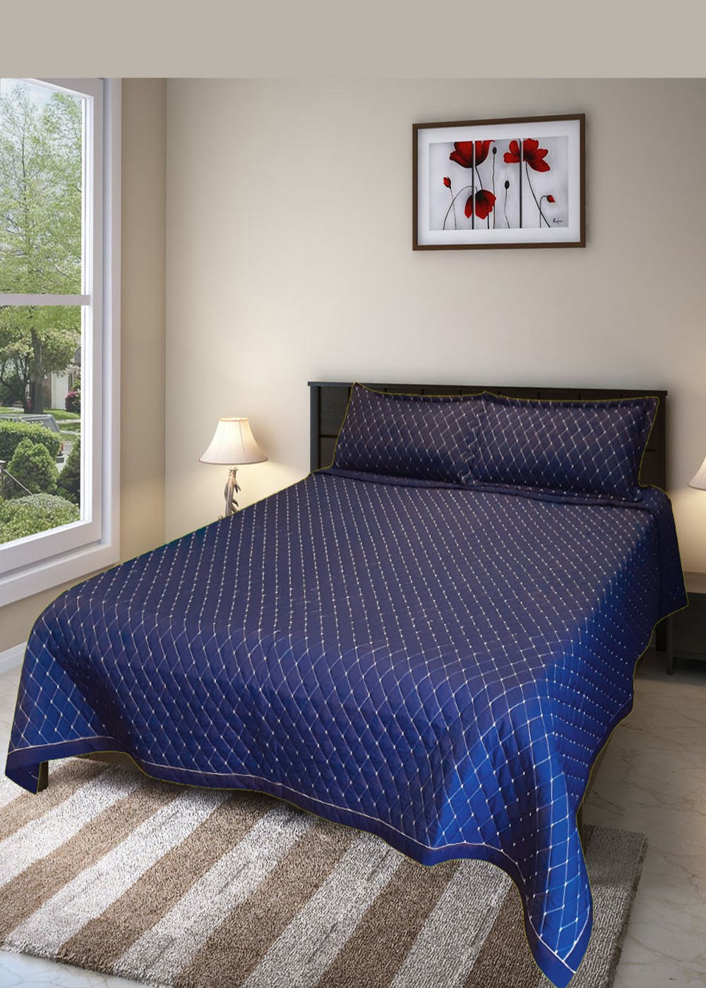 Get Textured Solid Quilted Bed Cover with Pillow Covers at ₹ 2450 | LBB ...