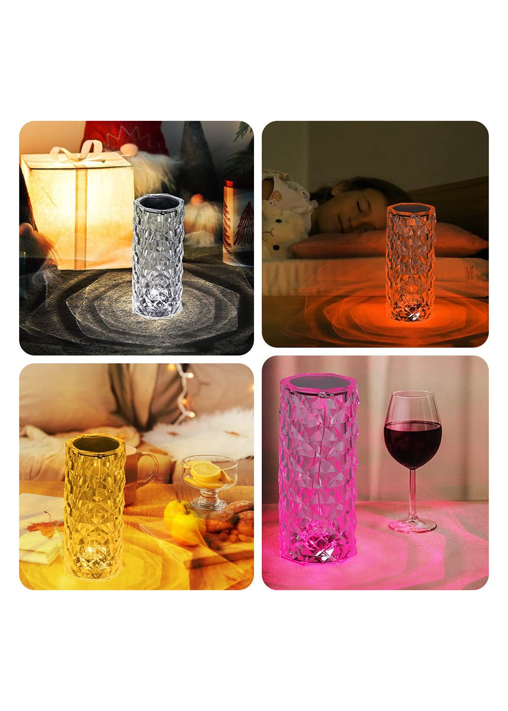 Get Rose Diamond Table USB Charging LED Touch Lamp at ₹ 1299 | LBB Shop
