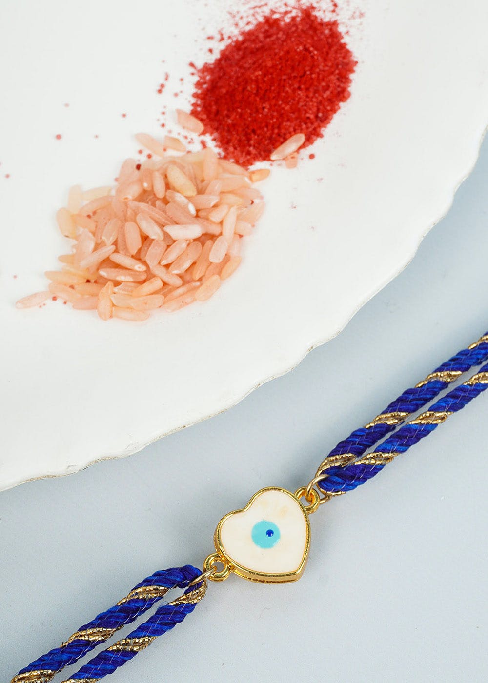 Get White Heart Shape Rakhi at ₹ 275 | LBB Shop