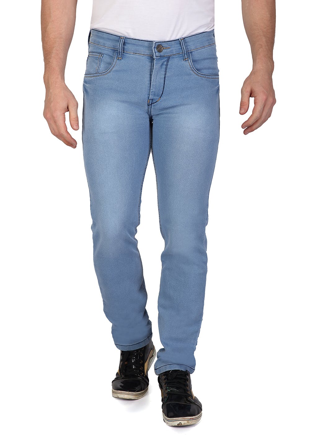 Get Light Blue Low Rise Slim Fit Jeans at ₹ 829 | LBB Shop
