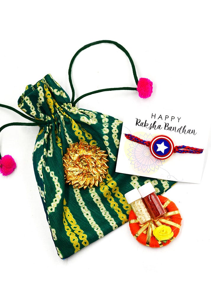 Get Captain America Rakhi Set (with Roli Chawal & Pouch) at ₹ 599 | LBB ...