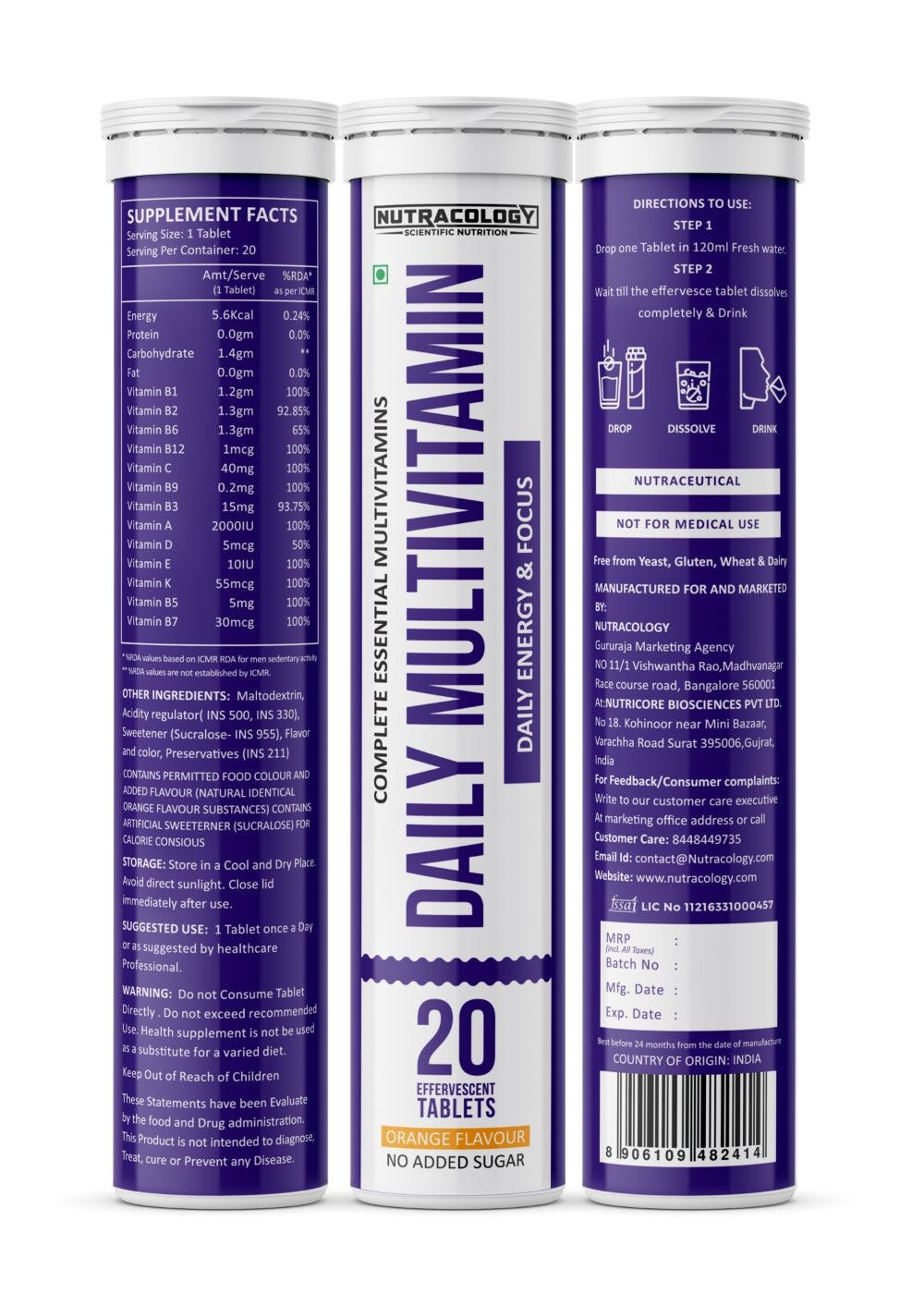 Get Multivitamin Effervescent Tablets With Vitamins & Minerals For Men ...