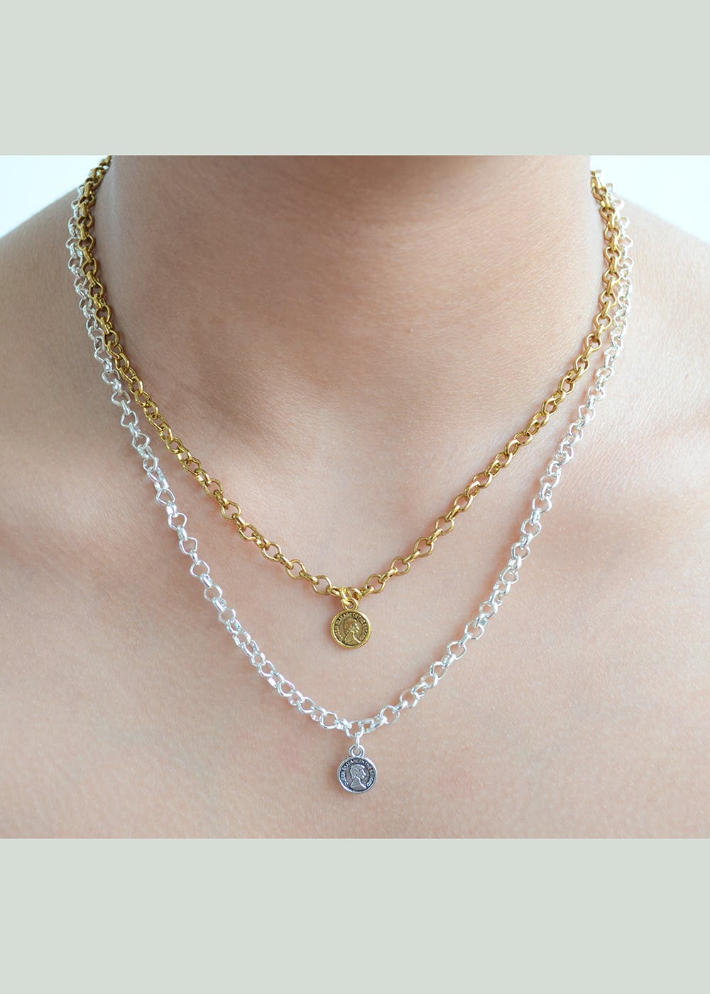 Get Gold and Silver Multi-Layer Coin Pendant at ₹ 459 | LBB Shop