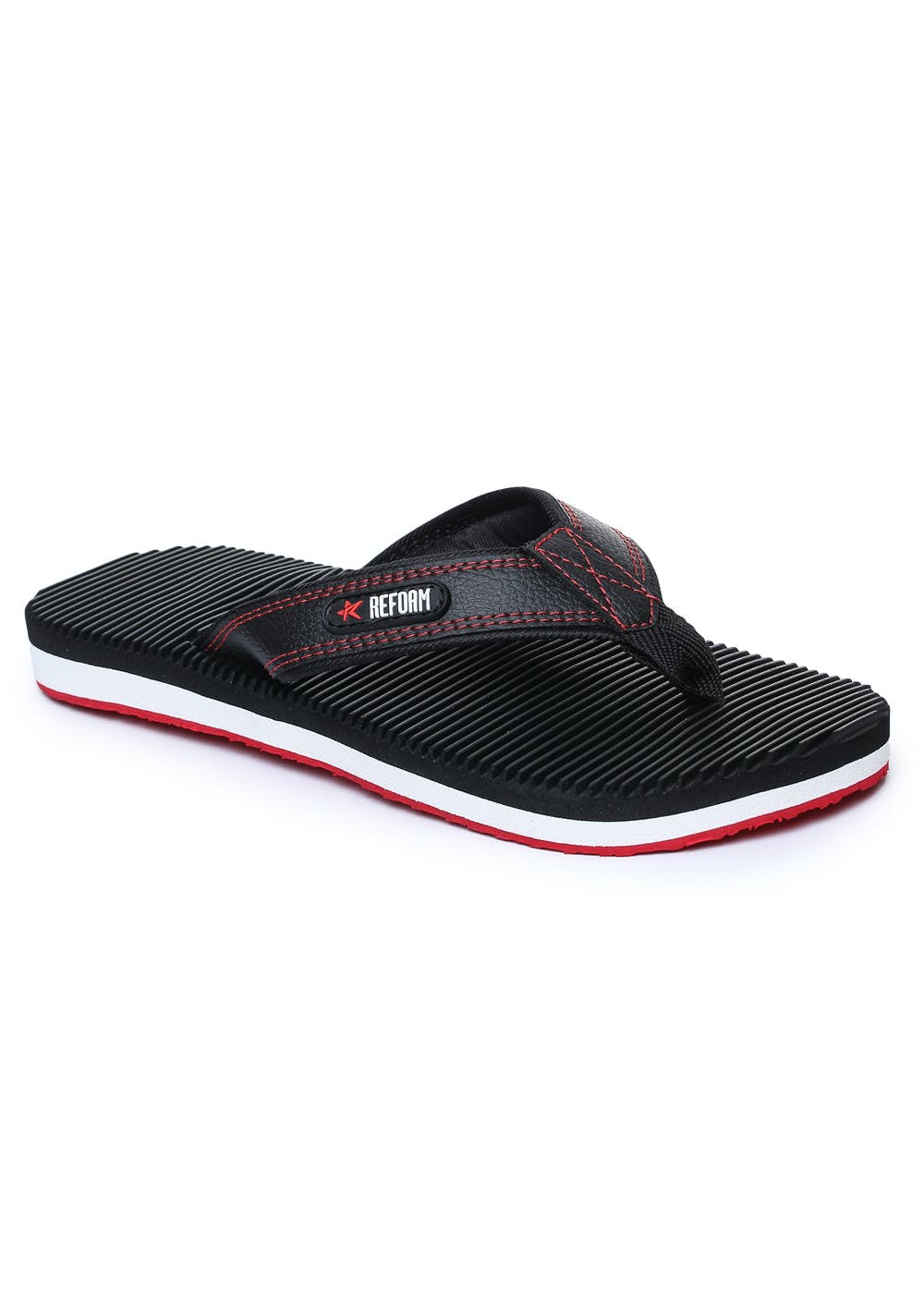 Get Ribbed Base Detail Solid Flip-Flops at ₹ 499 | LBB Shop