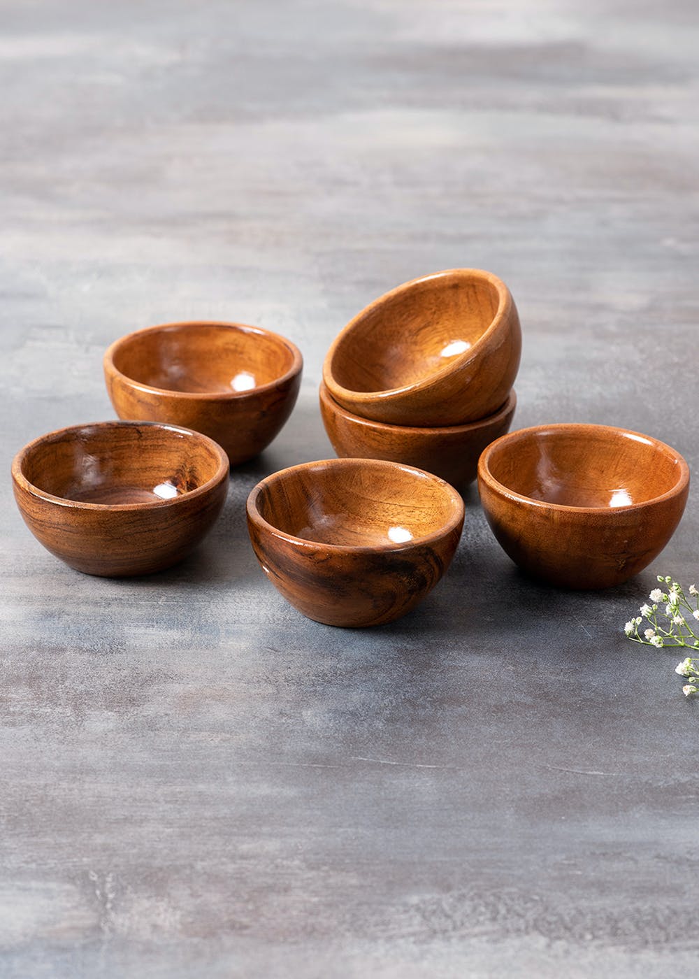 Get Acacia Wood Small Serving Bowls For Kitchen And Dining Set Of 6 at ...