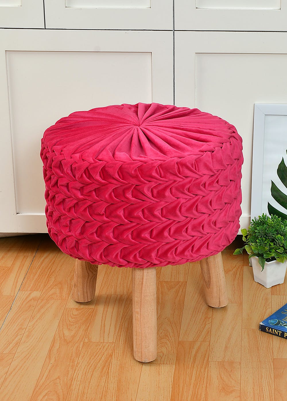 Get Calwood Legs Solid Smocking Stool at ₹ 1699 | LBB Shop