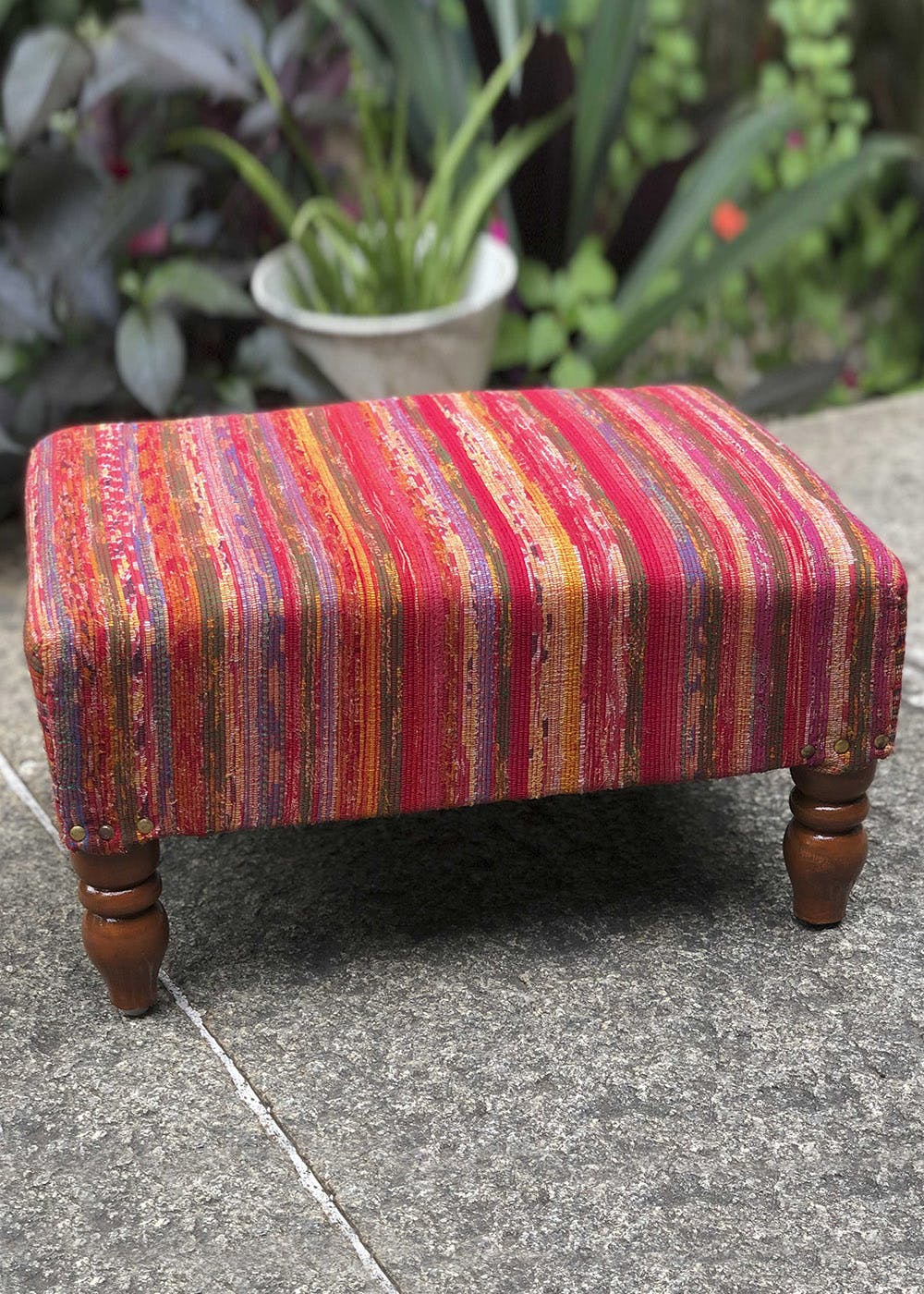 Get Upcycled Foot Stools in Red at ₹ 4520 | LBB Shop
