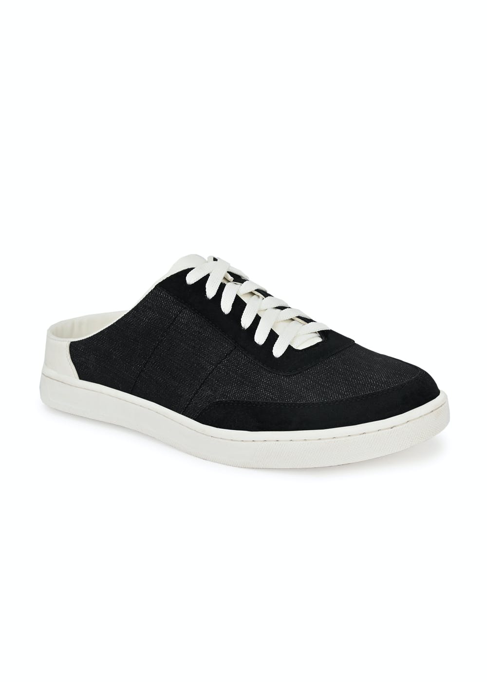 Get Black Textured Open Back Sneakers at ₹ 999 | LBB Shop