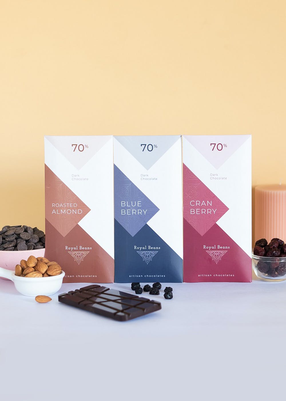 Get Artisan 70% Dark Chocolate Bar Combo (Pack of 3) at ₹ 660 | LBB Shop