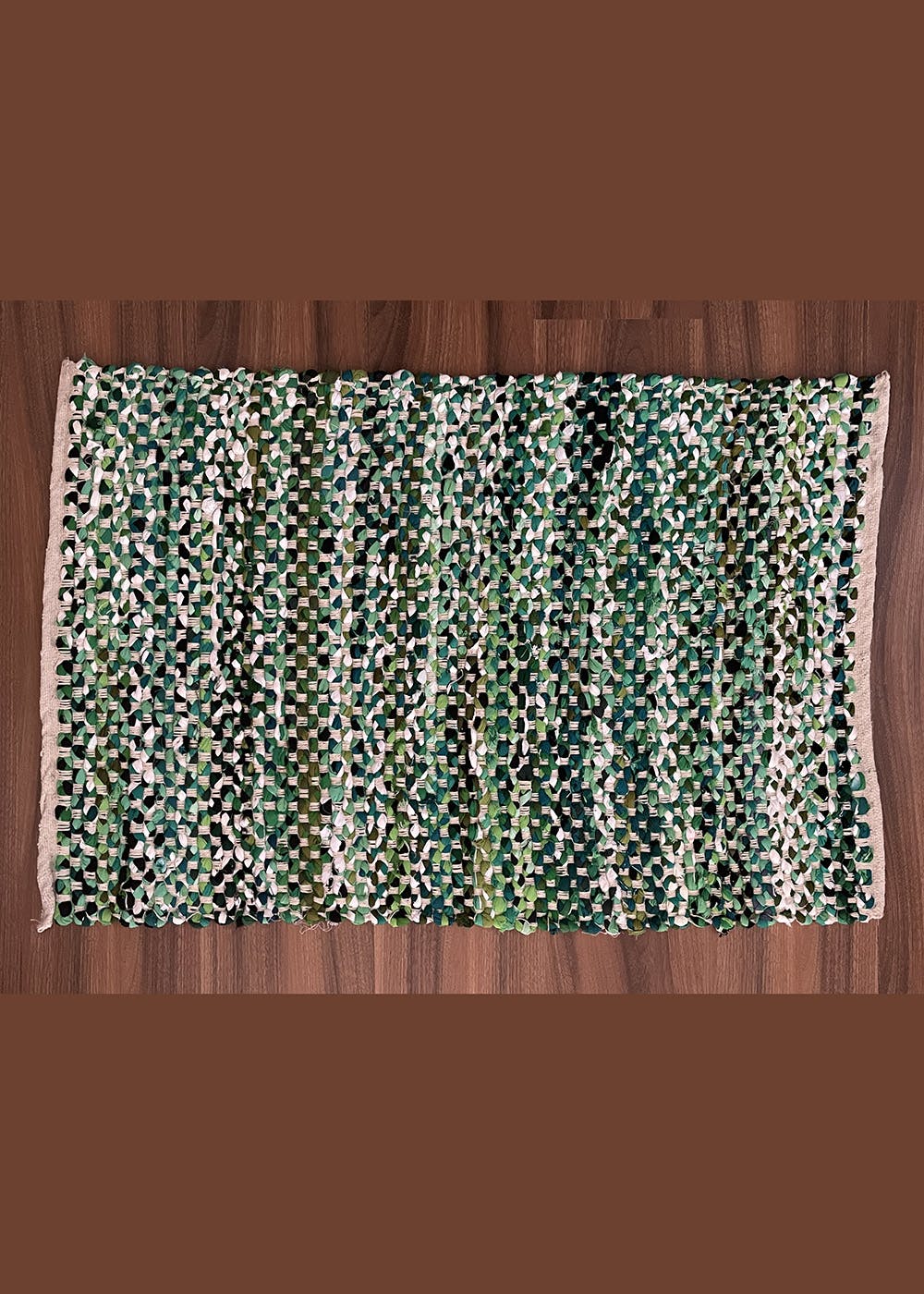 Get Green Knot Design Recyclable Chindi Rag Rug at ₹ 1360 | LBB Shop