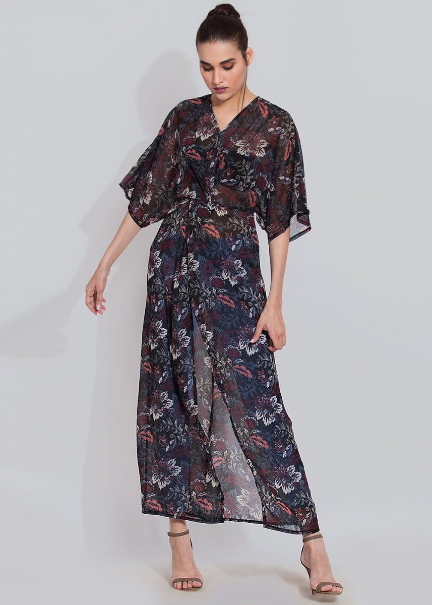 Get Floral Print Sheer Maxi Top at ₹ 1190 | LBB Shop