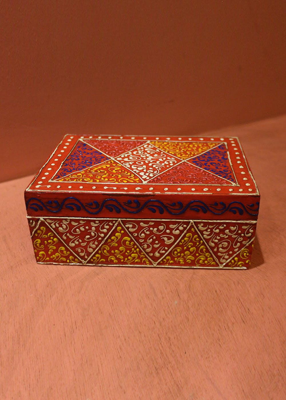 Get Sunset Red Embossed Work Storage Box at ₹ 449 | LBB Shop