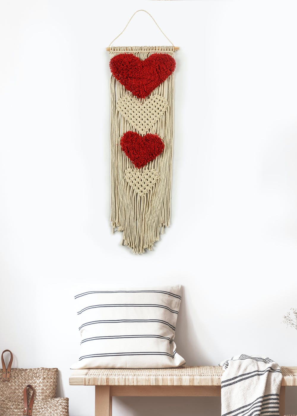 Get Red Heart Tufted Wall Hanging at ₹ 999 | LBB Shop