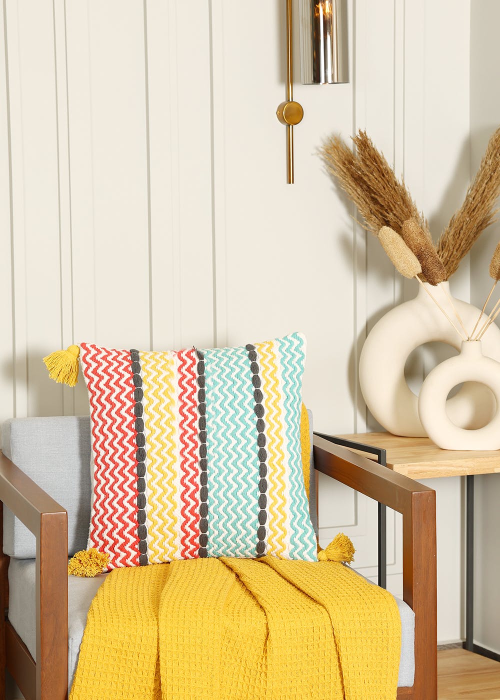 Get Multi Striped Cushion Cover at ₹ 1220 | LBB Shop
