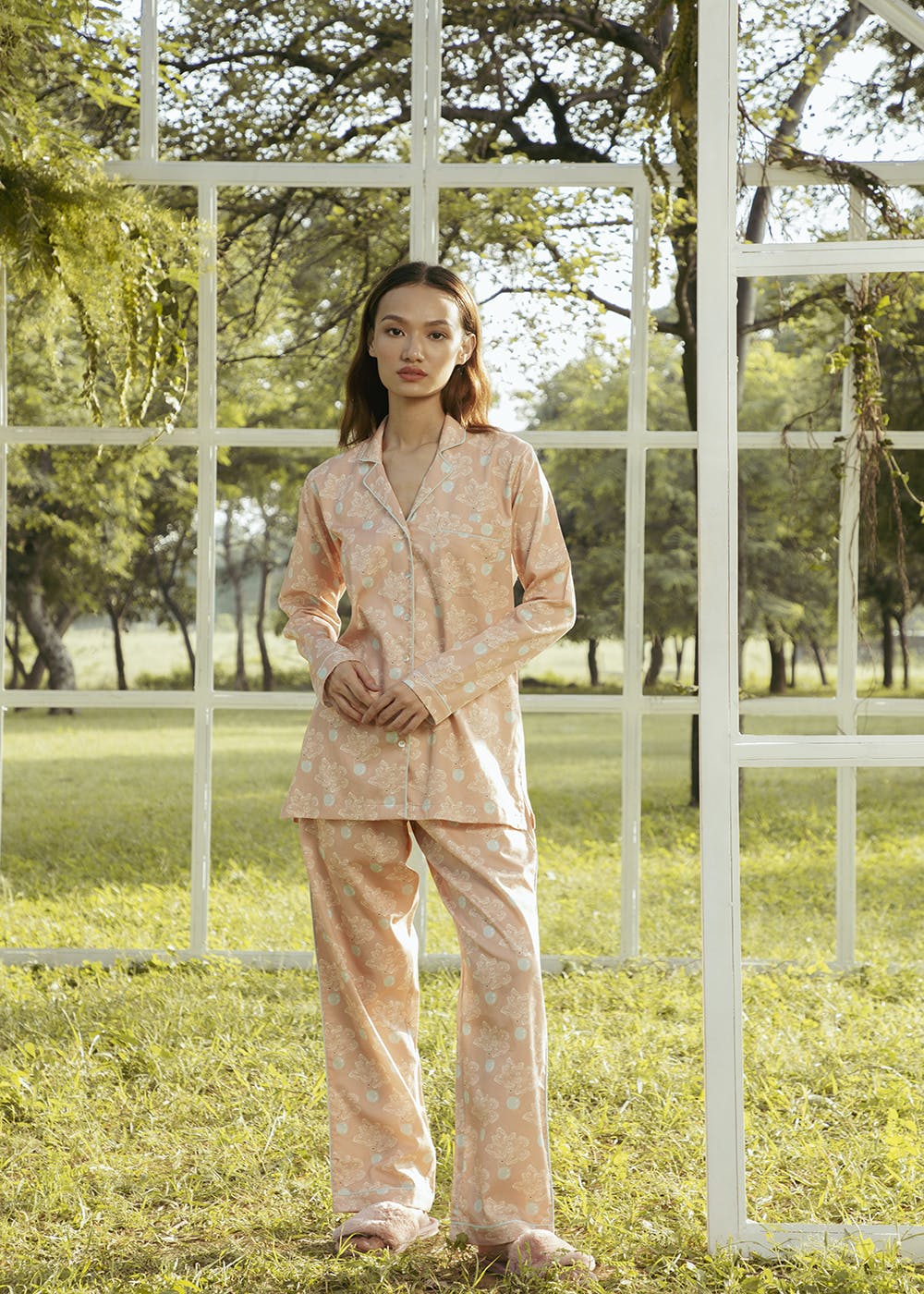 Get Printed Peach Pajama Set at ₹ 3226 | LBB Shop