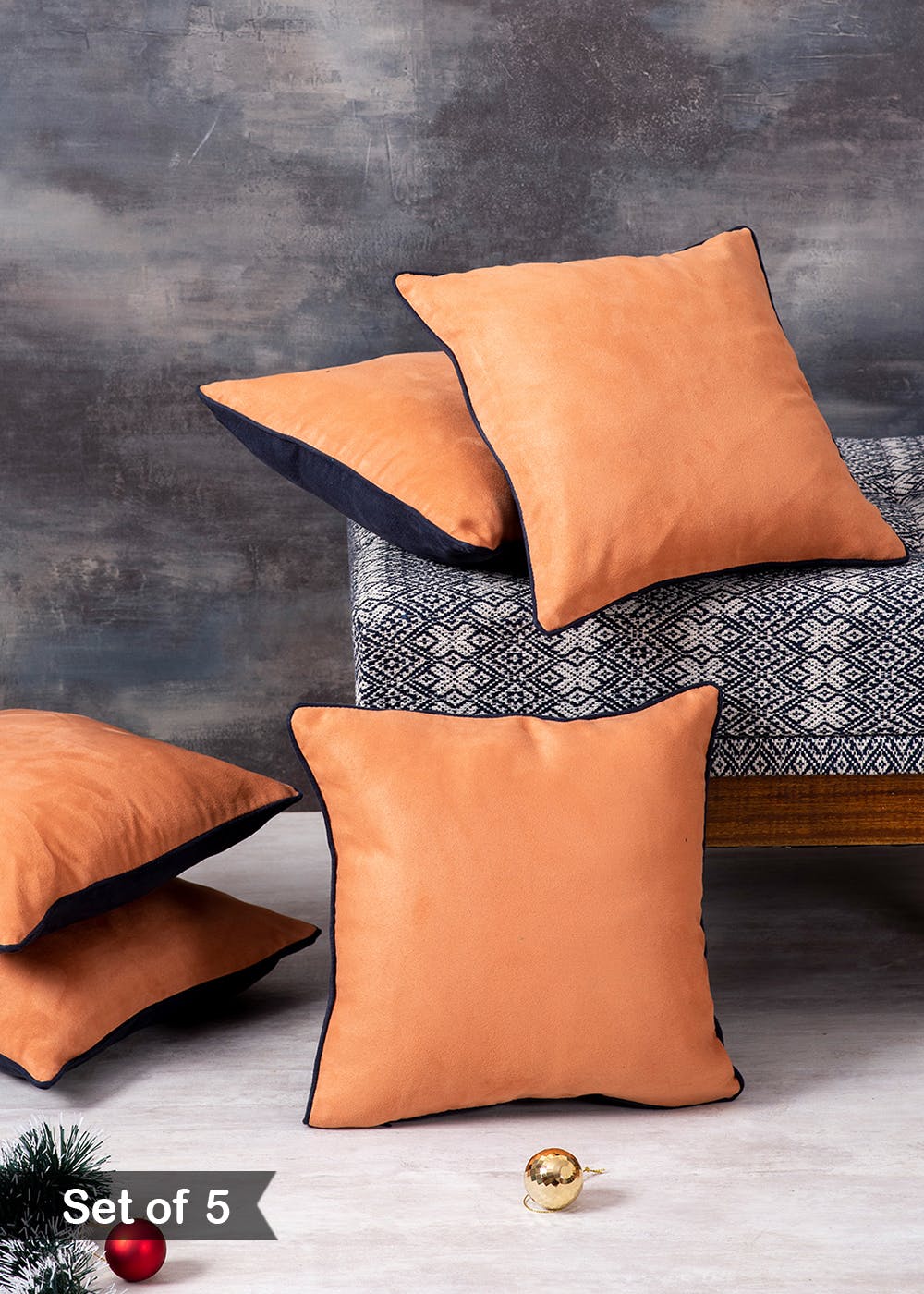 Get Double Shaded 12 Inch Cushion Cover (Set Of 5) For Living Room ...