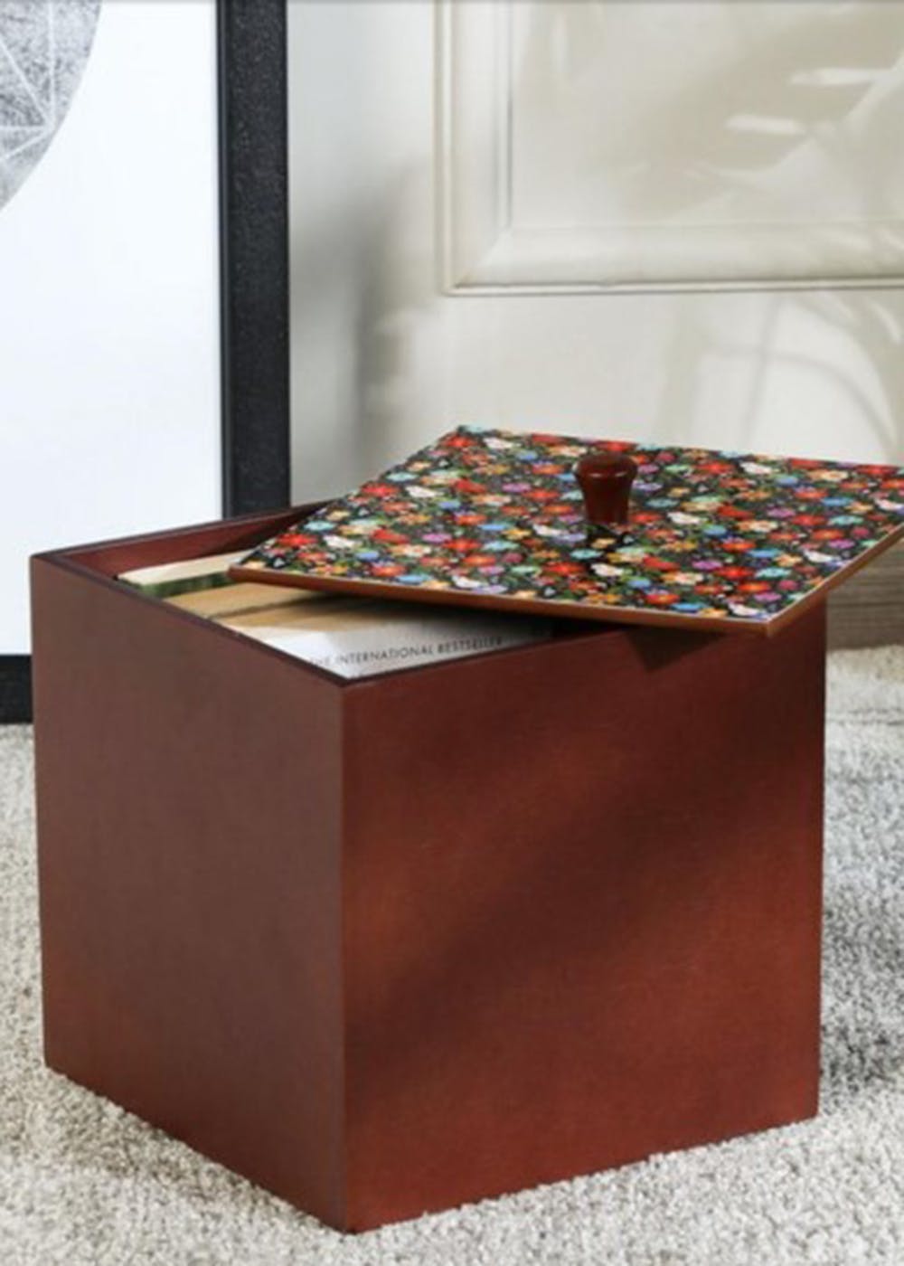 Get MDF Floral Design Storage Box with Cap at ₹ 1349 | LBB Shop