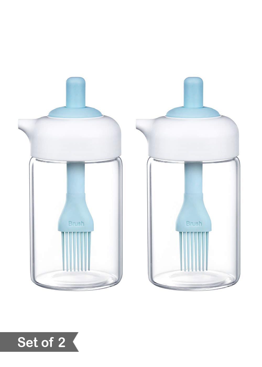 Get Transparent Borosilicate Glass Oil Containers- Set of 2 at ₹ 732 ...