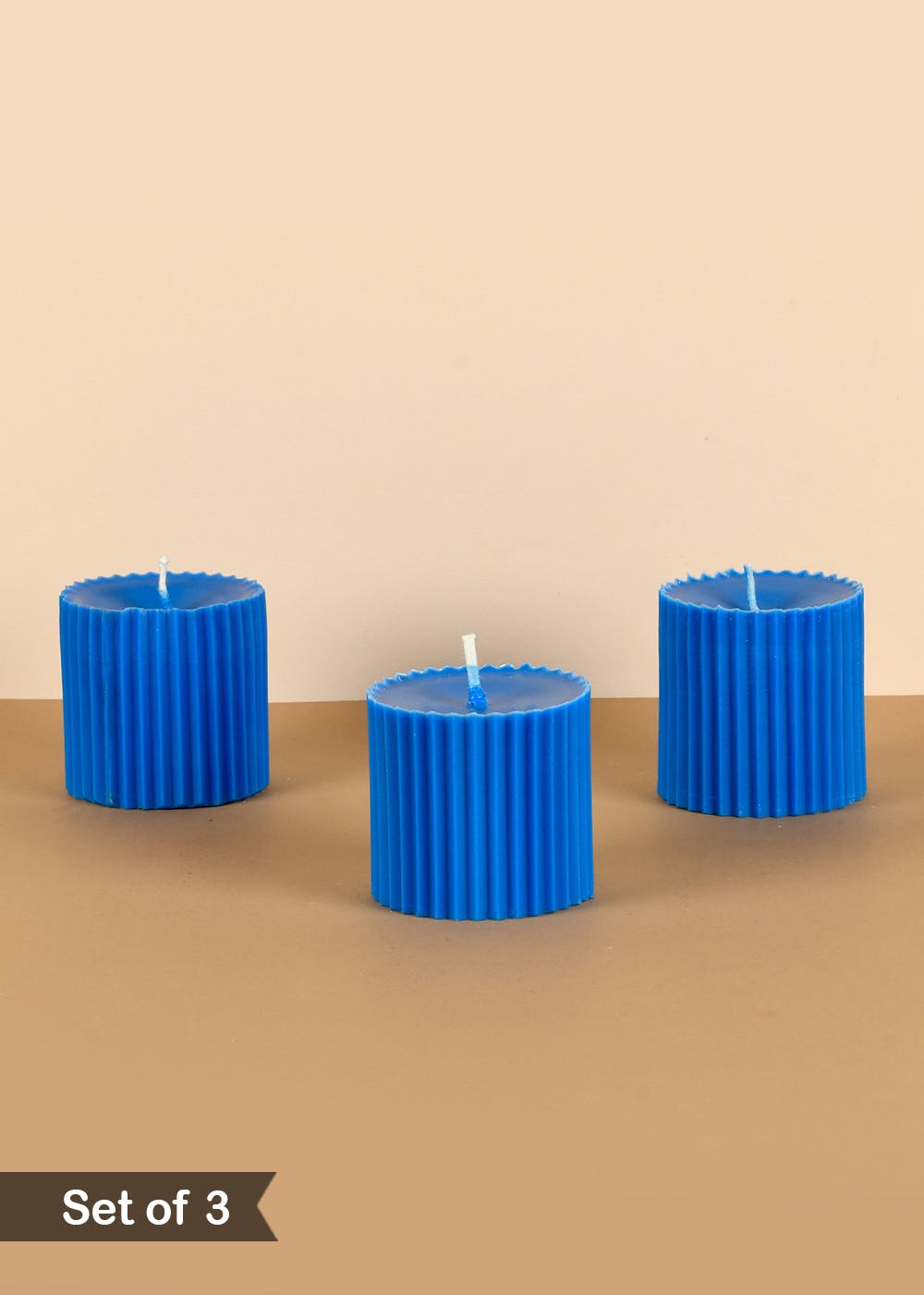 Get Combo of 3 Cobalt Blue 'Faith' Candles - Aqua Amber Scented at ...