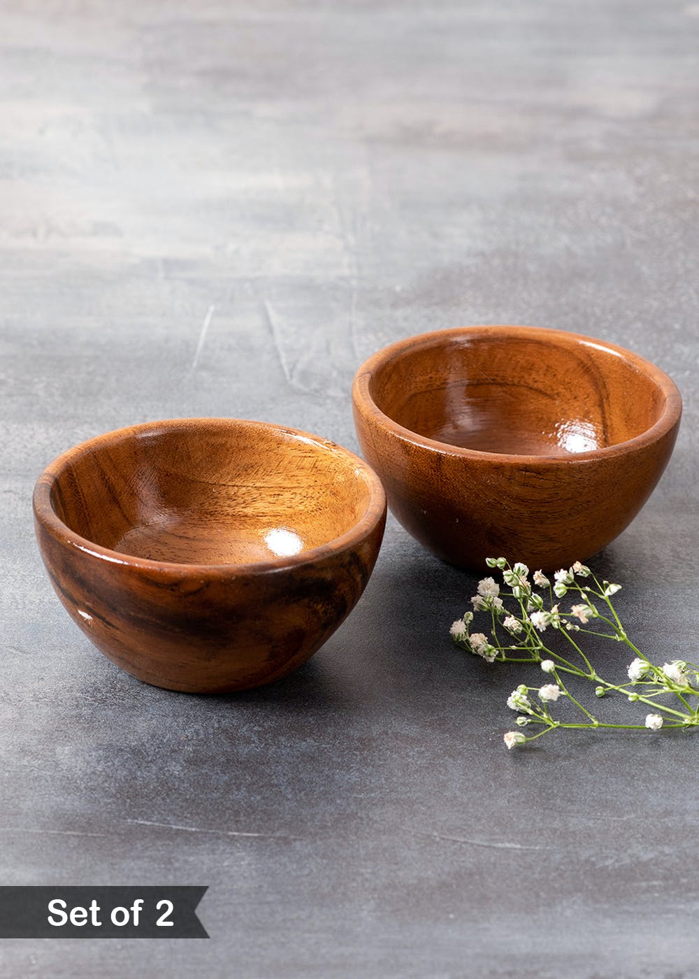 Get Acacia Wood Small Serving Bowls For Kitchen And Dining Set Of 2 at ...