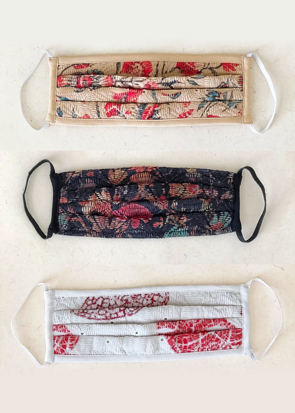 Get Embroidery Detail Pleated Masks - Set of 3 at ₹ 449 | LBB Shop