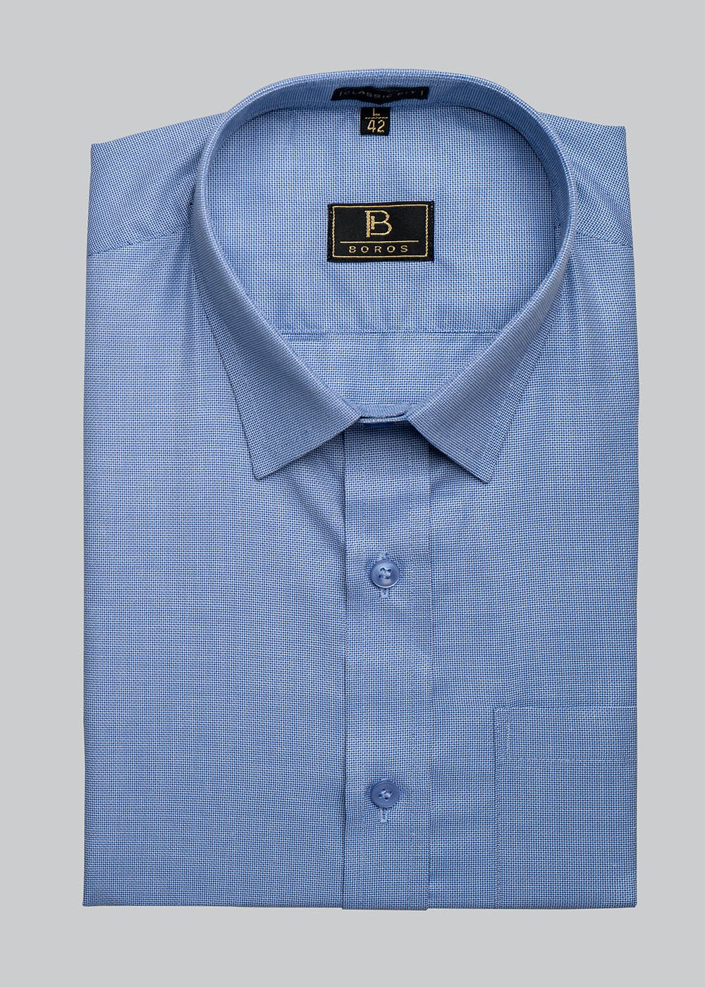 Get Self Pattern Detail Blue Formal Shirt at ₹ 2299 | LBB Shop