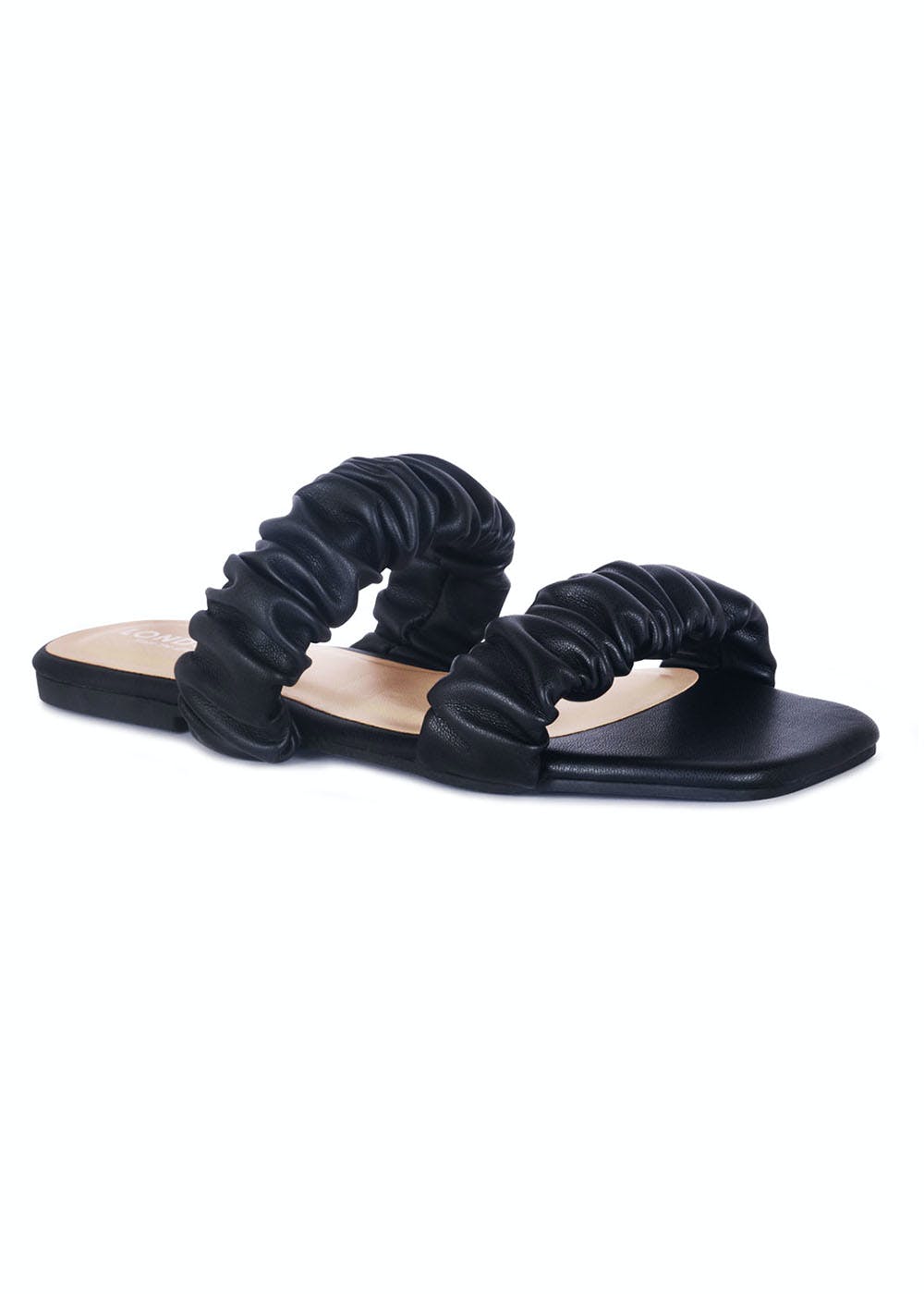 Get Black Open Toe Slides at ₹ 2099 | LBB Shop