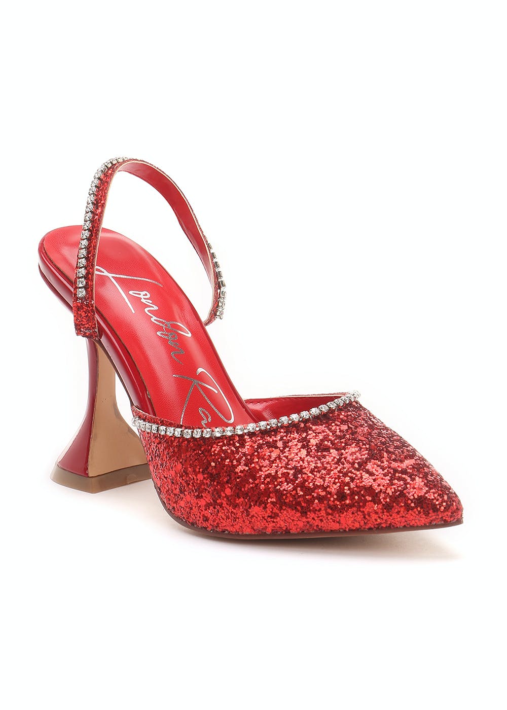 Get Solid Glitter Spool Heel at ₹ 4759 | LBB Shop