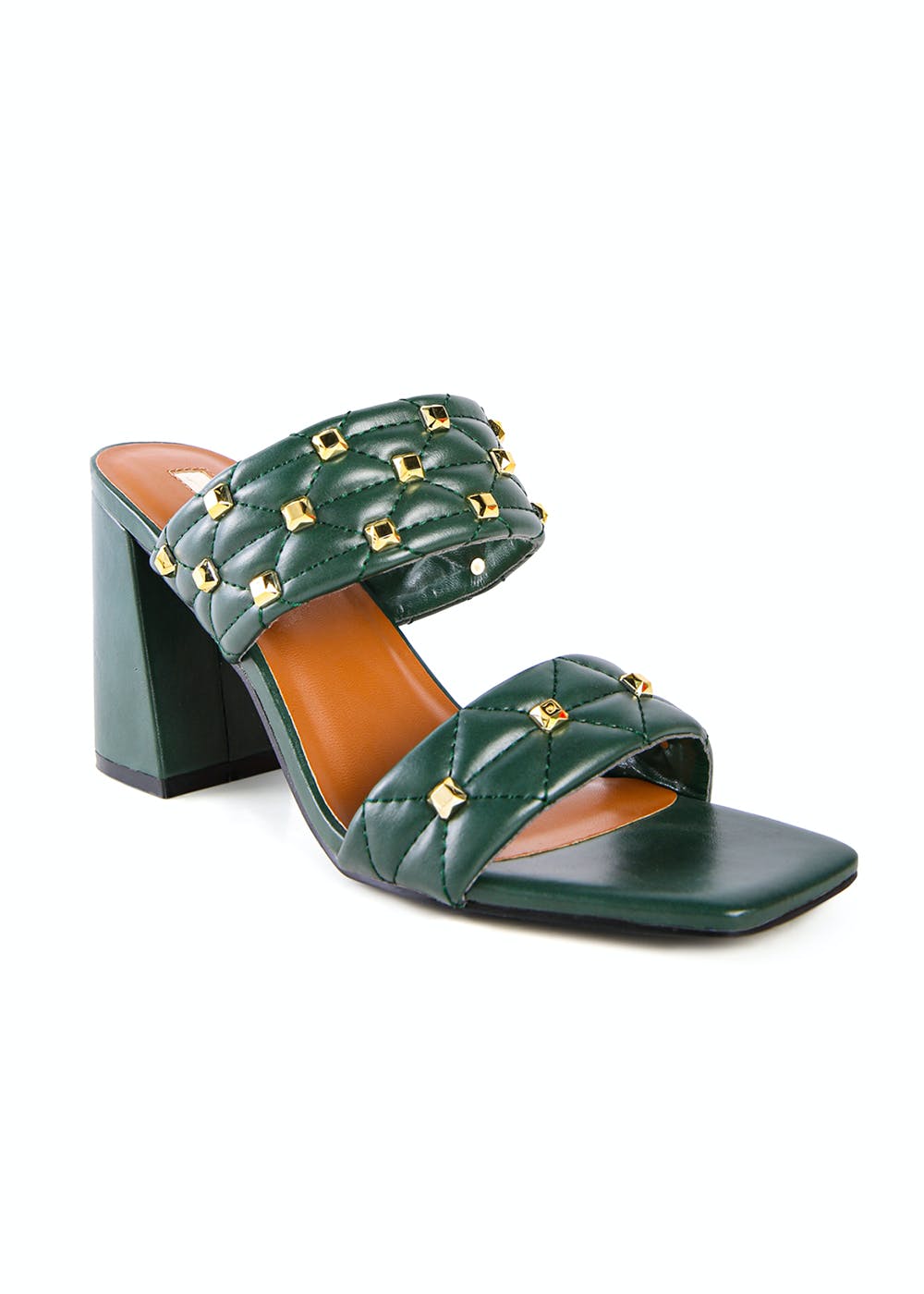 Get Solid Quilted and Embellished Strap Block Heels at ₹ 3149 | LBB Shop