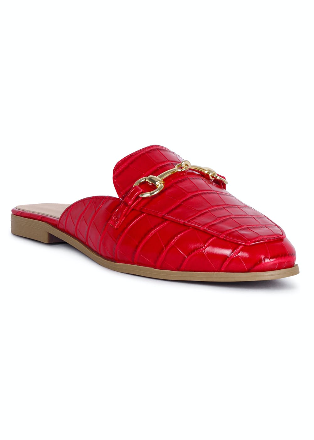 Get Buckled Faux Leather Croc Mules at ₹ 2519 | LBB Shop