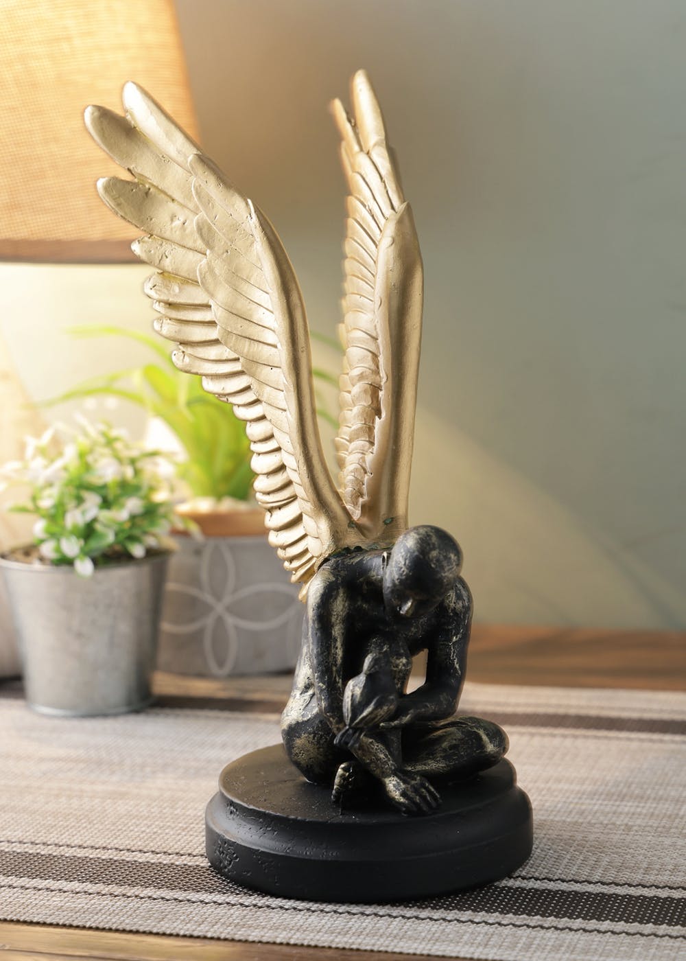 Get Golden Winged Figurine Showpiece at ₹ 3749 | LBB Shop